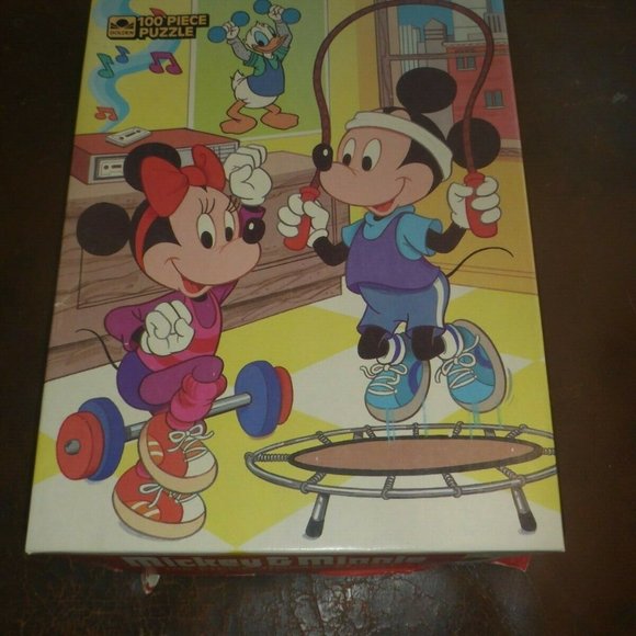 Disney | Toys | Vintage Disney Mickey Minnie Workout 0 Piece Jigsaw ...